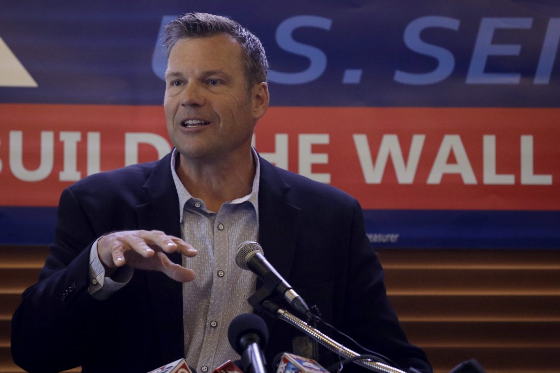 Kris Kobach files for U.S. Senate, lists himself as a doctor — of ...